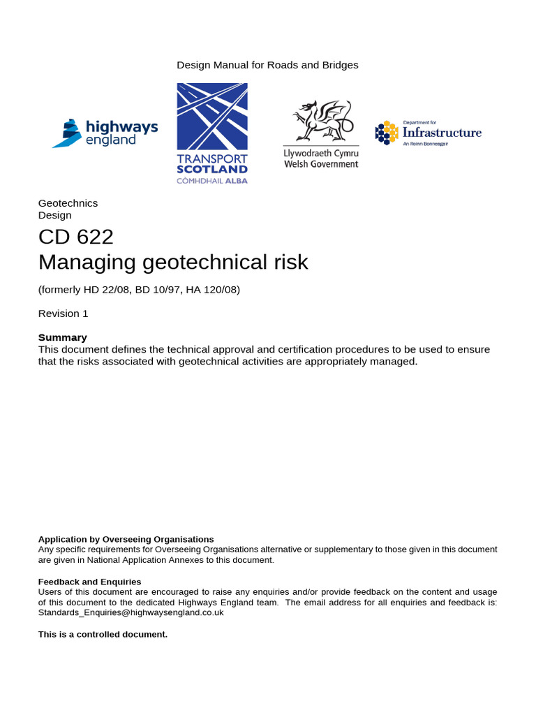 CD 622 Revision 1 Managing Geotechnical Risk-Web | PDF