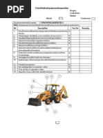C03.Safety Inspection Checklist For Backhoe Loader (JCB) | PDF | Technology & Engineering