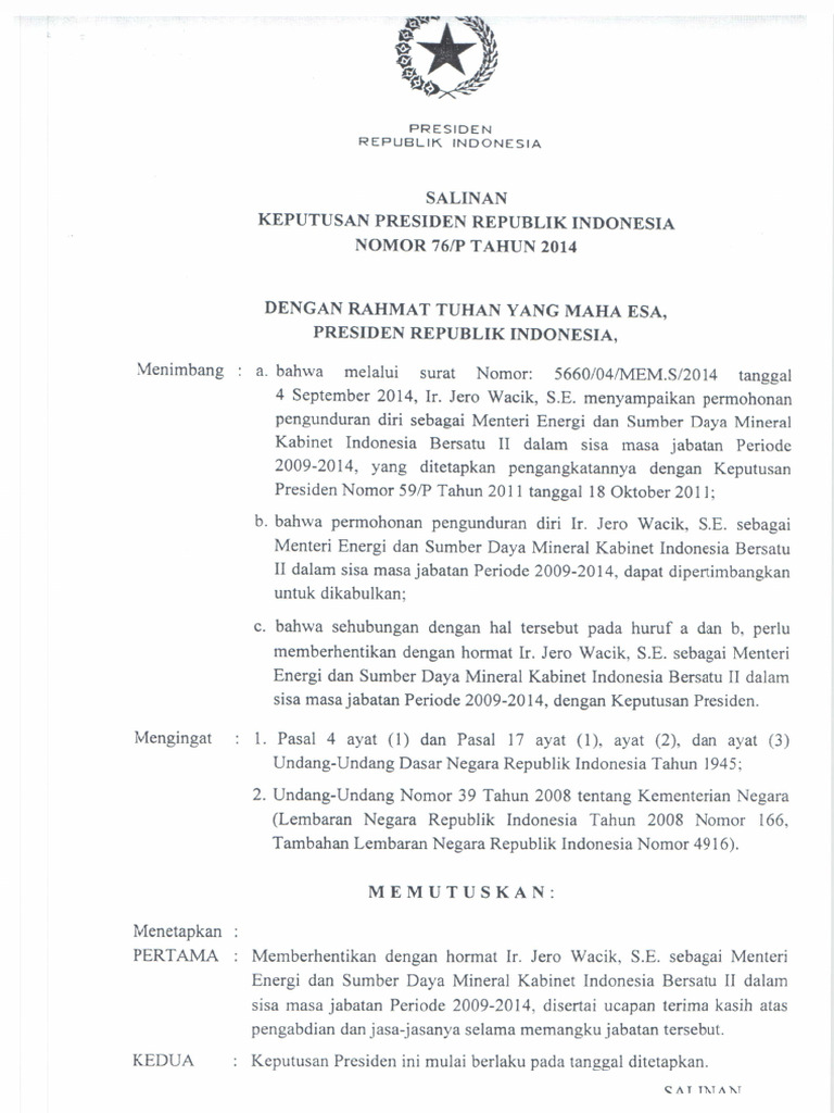 Kepres 7 6 - 2014 | PDF