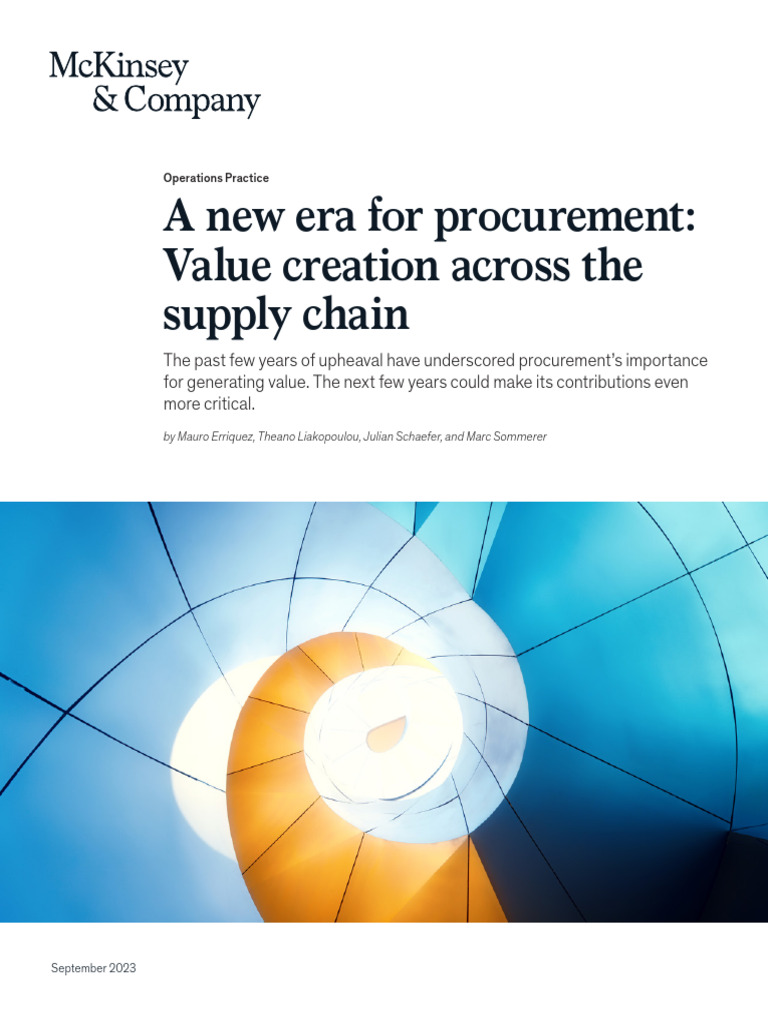 A New Era For Procurement Value Creation Across The Supply Chain | PDF