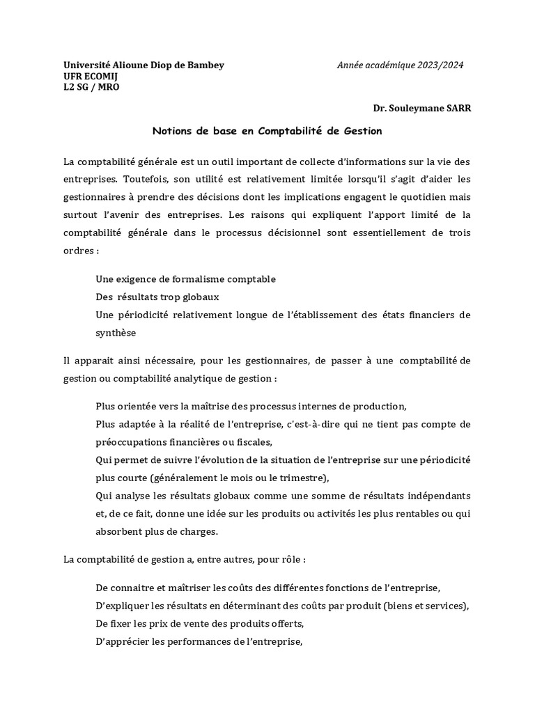 L2SG 2024 CM Chap1-Notions de Base | PDF