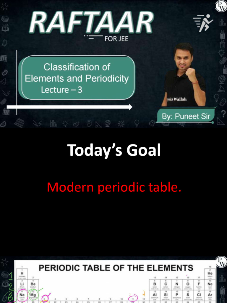 Classification of Elements & Periodicity - 03 - Lecture Notes | PDF