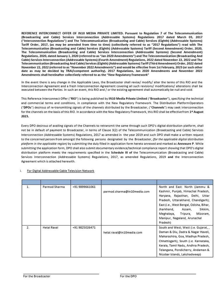 Reference Interconnect Agreement | PDF