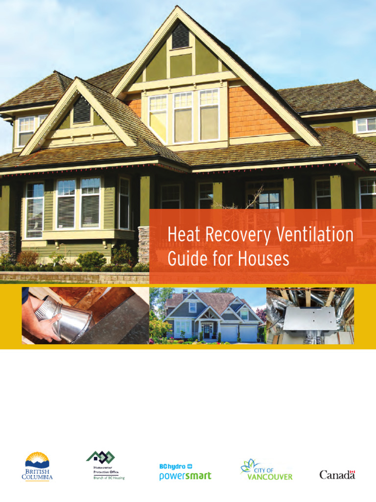 Heat Recovery Ventilation Guide Houses | PDF