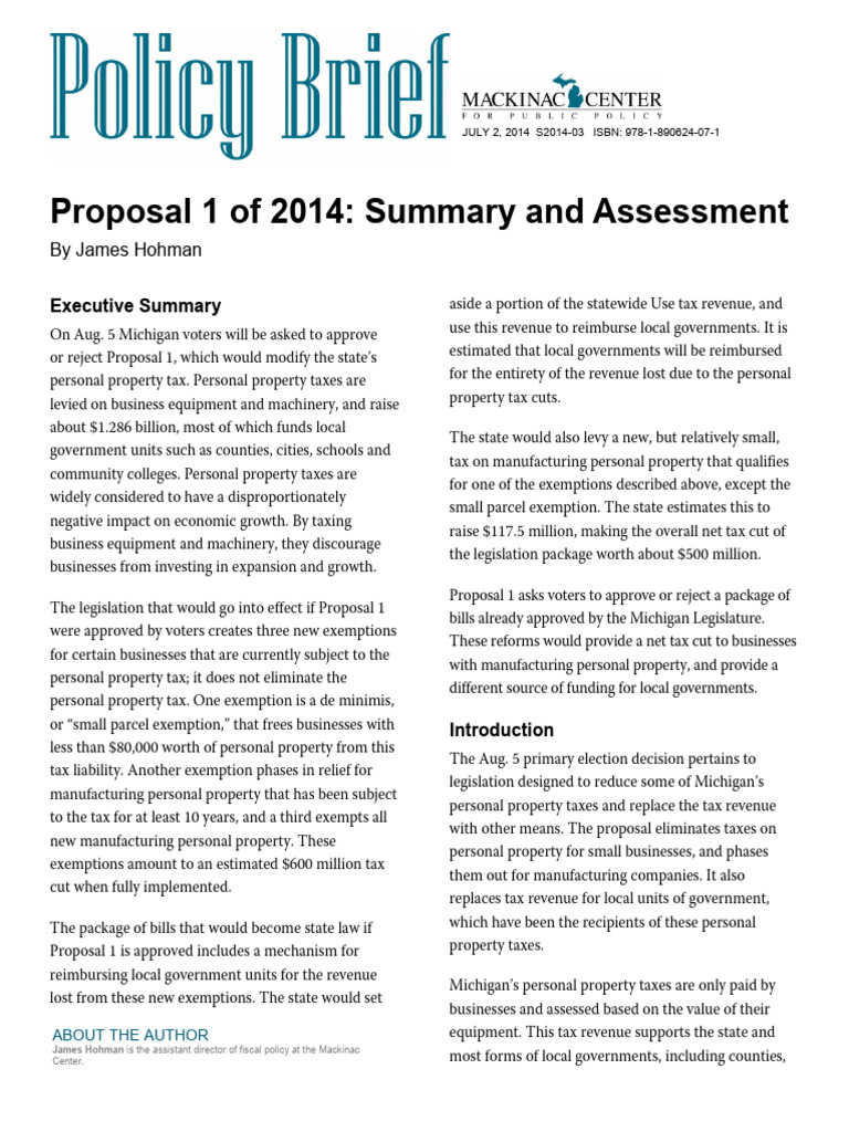 Policy Brief Summary, Assessment and Example | PDF