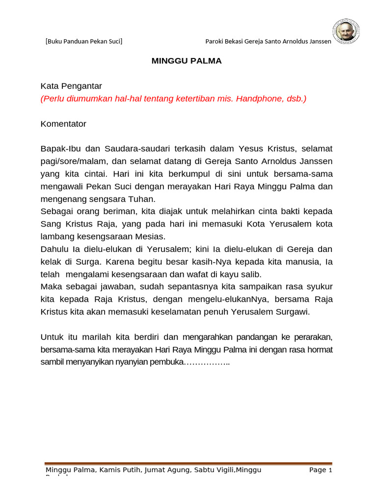 Buku Panduan Pekan Suci-1 | PDF