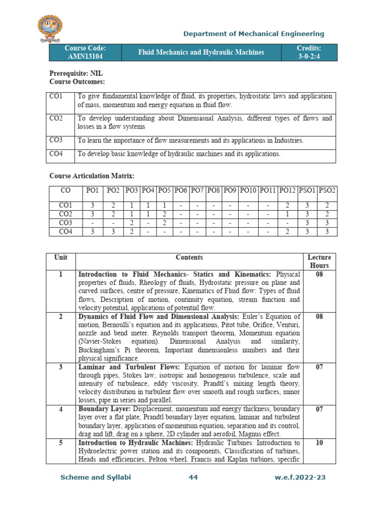 B. Tech Mechanical Engineering Course Structure NEP-2020 | PDF