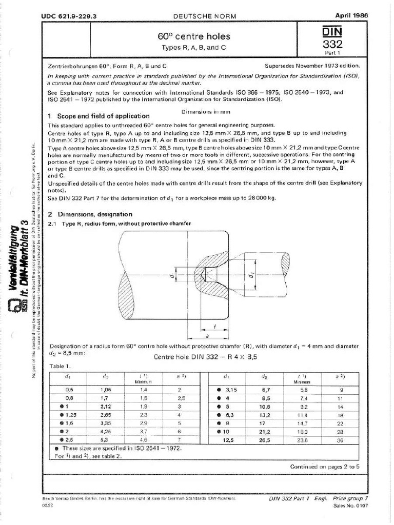 Din 332 Original | PDF
