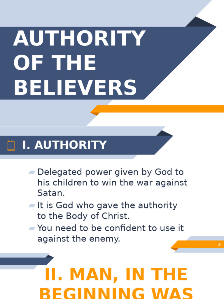 AUTHORITY OF BELIEVER | PDF