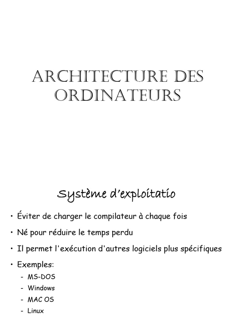 2 - Architecture Des Ordinateurs | PDF