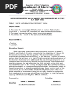 RMA NARRATIVE REPORT | PDF