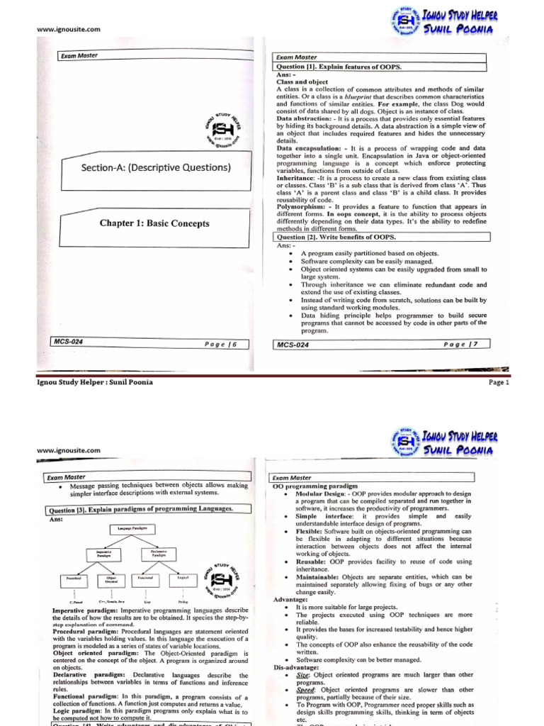 MCS-024 Notes 1 | PDF