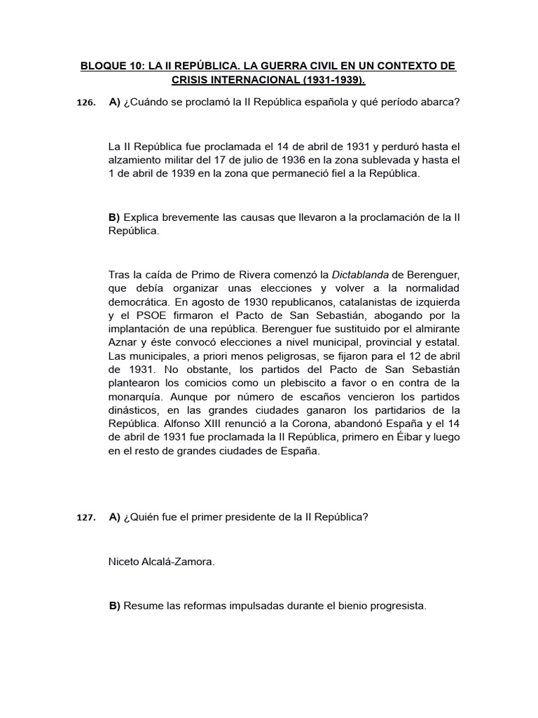 Bloque 10. Preguntas Con Respuesta 19-20 | PDF