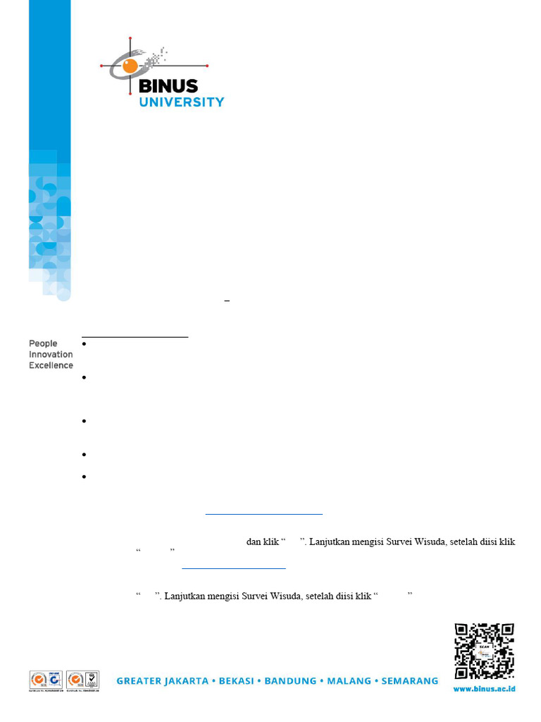Pengumuman Wisuda 69 BINUS University (1) | PDF