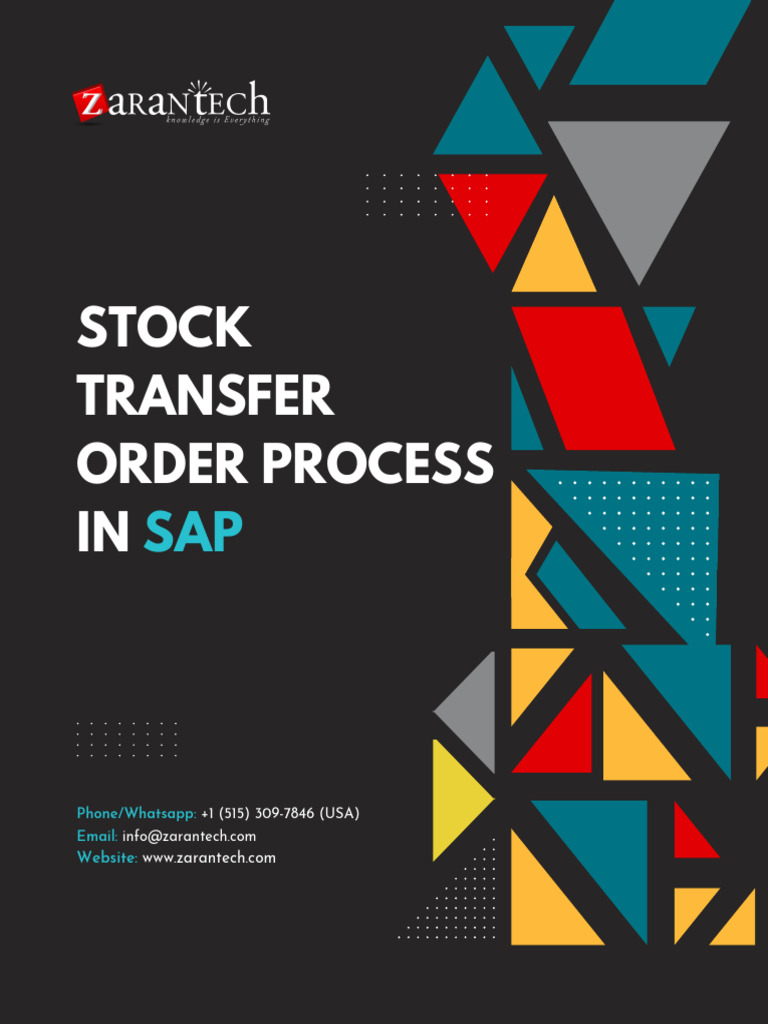 Stock Transfer Order Process in SAP | PDF | Logistics | Career & Growth