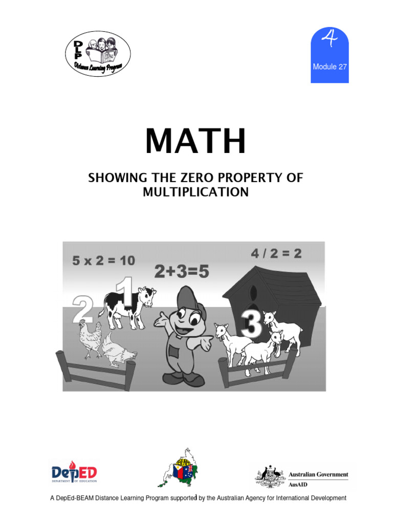 Math 4 DLP 27 - SHOWING THE ZERO PROPERTY OF MULTIPLICATION | PDF
