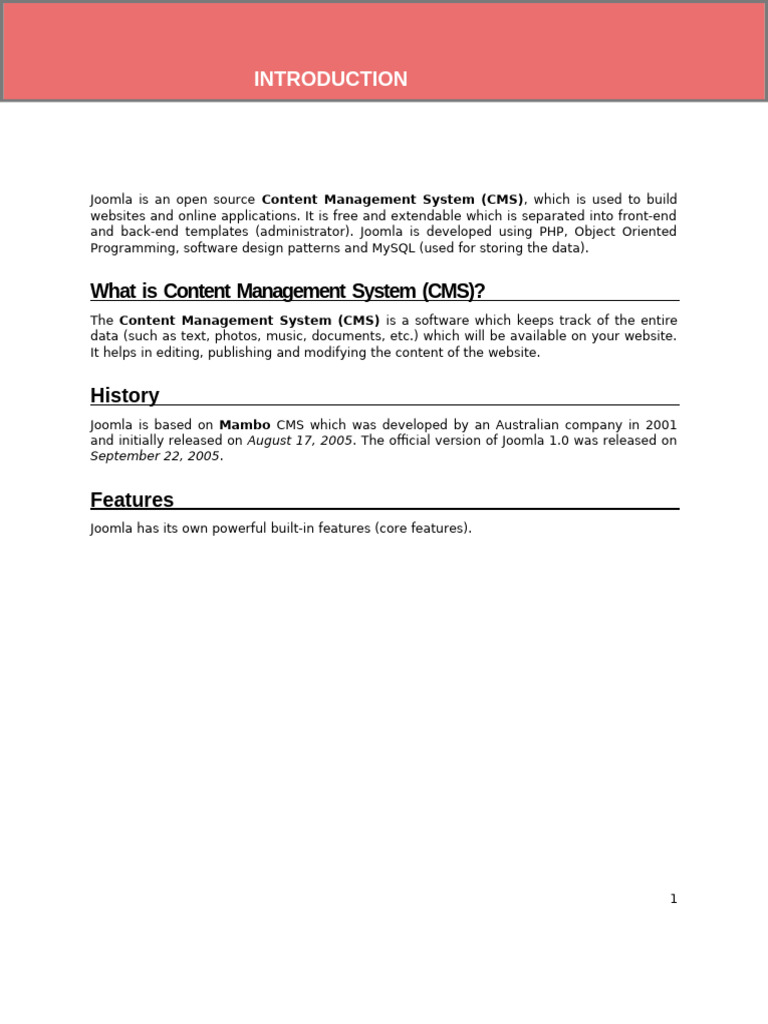 Joomla Tutorial | PDF