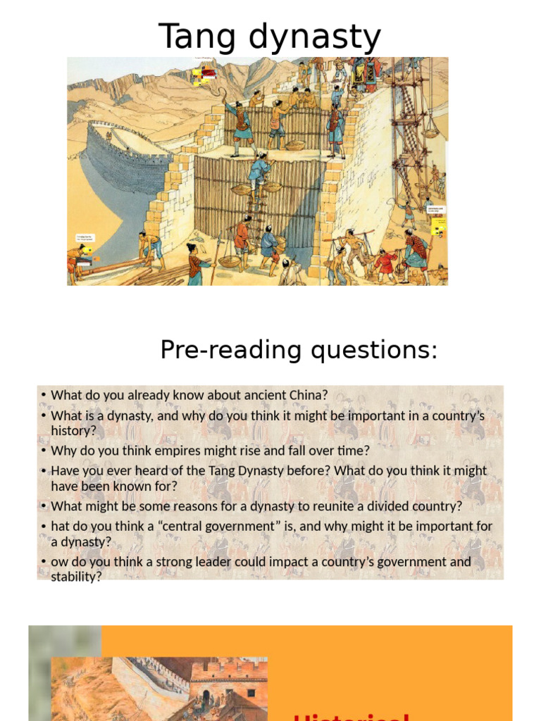 Tang Dynasty G8 - Lesson 1 Part One | PDF | Career & Growth | Politics