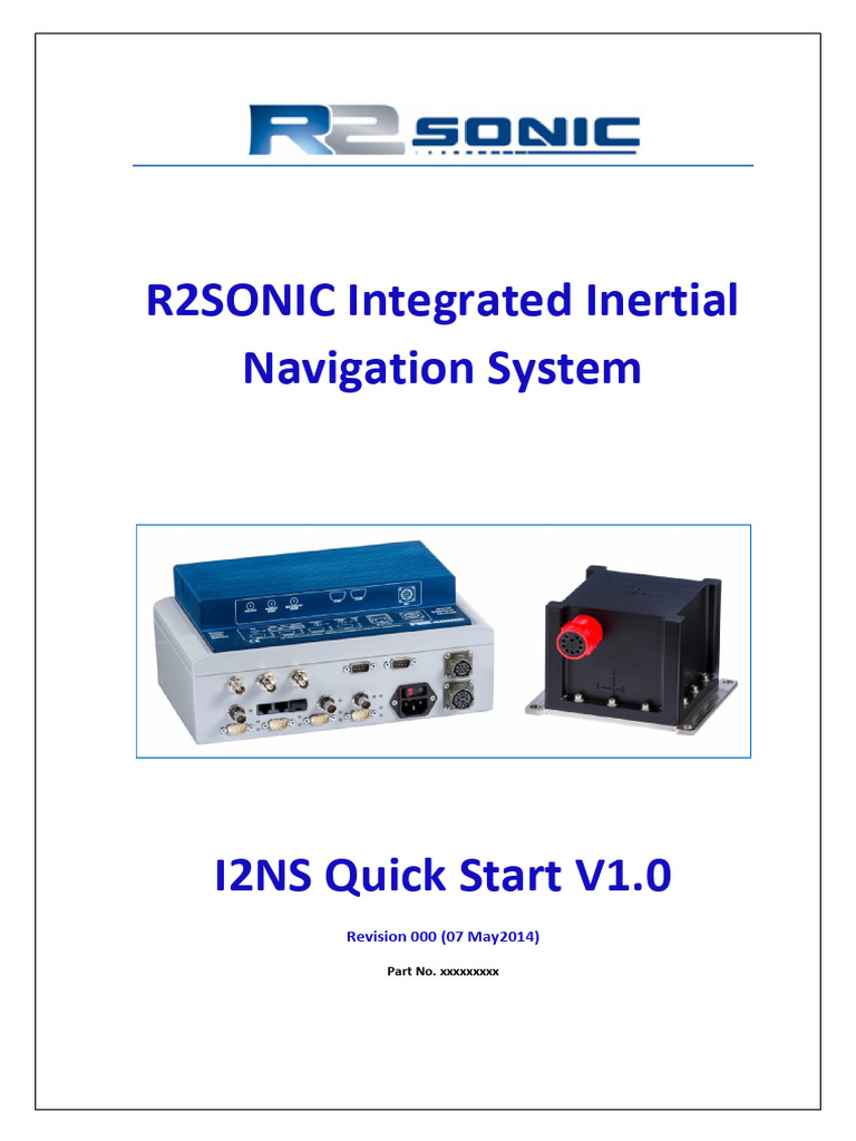 R2sonic I2ns Quick Start - v1.0 | PDF
