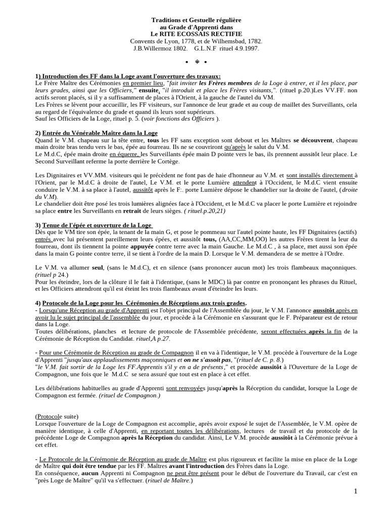 Traditions Et Gestuelle RER | PDF