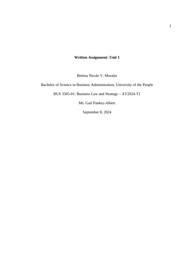 BUS 4407 Written Assignment Unit 1 | PDF | Strategic Planning | Marketing