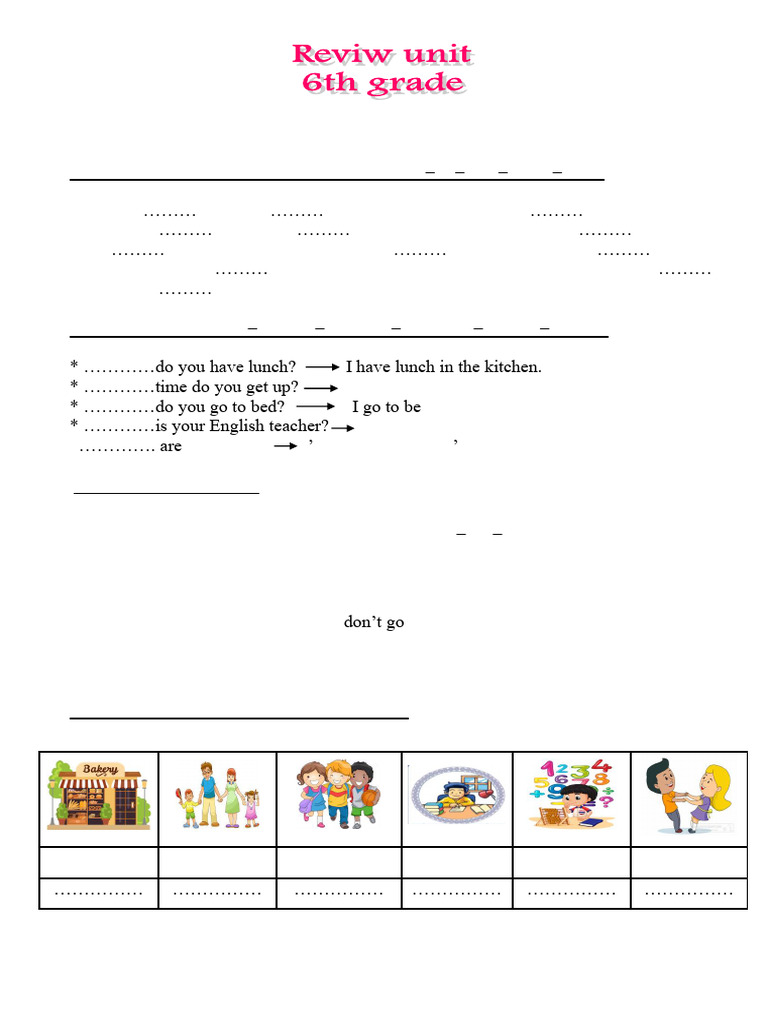 review-unit-6th-grade | PDF