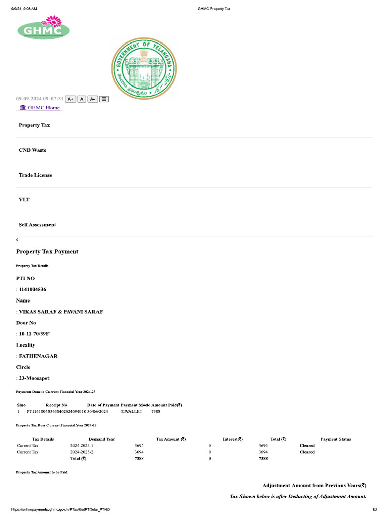 PT Receipt | PDF