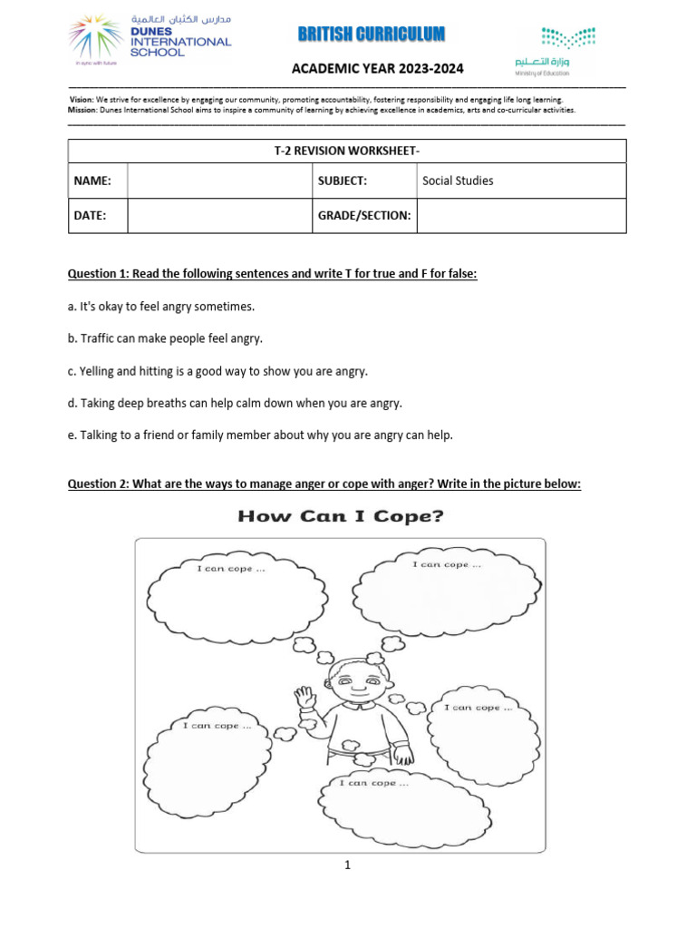 SST Revision Worksheet | PDF