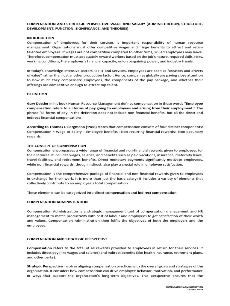 Principles of Compensation Administration | PDF | Cost Of Living | Business