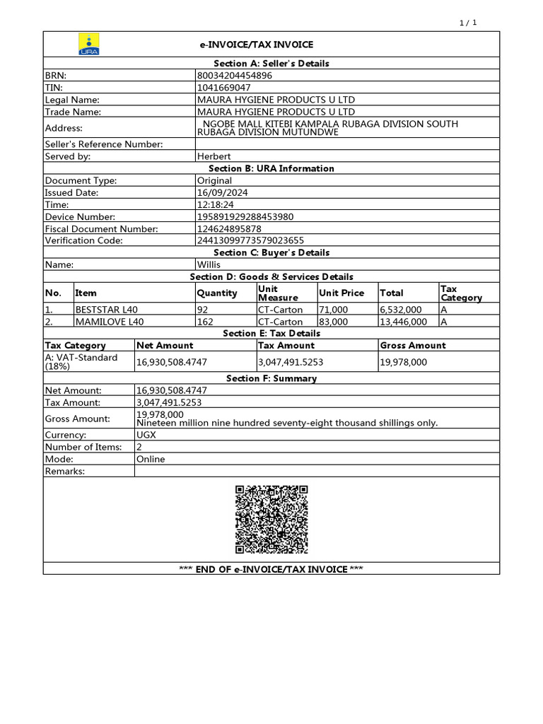 Maura Invoice 1 | PDF