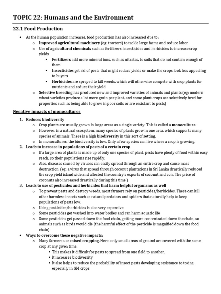 Humans and The Env | PDF