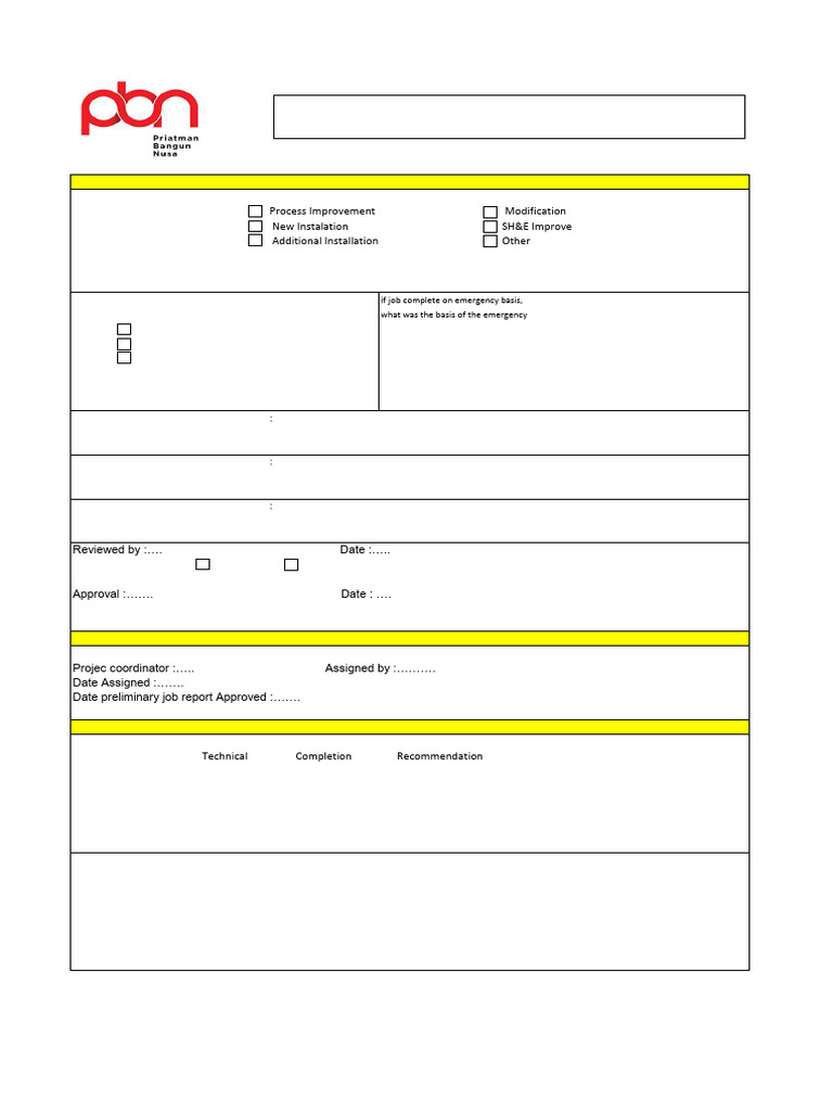 MOC Form PBN | PDF
