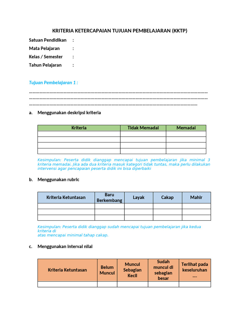 2b. LEMBAR KERJA KKTP | PDF