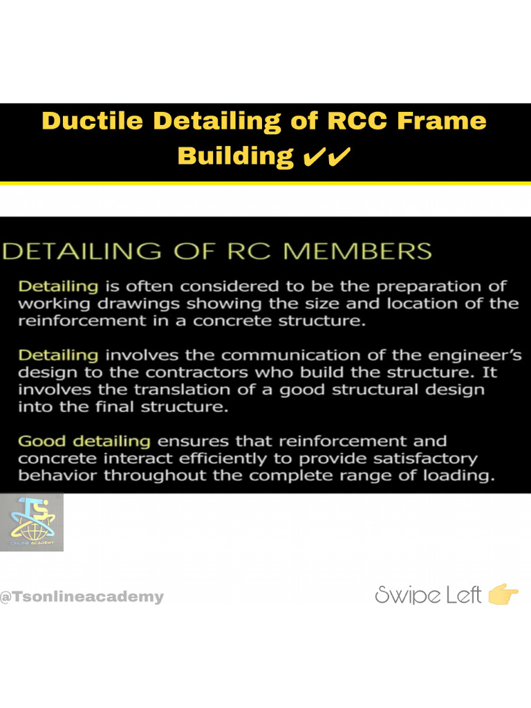 Ductile Detailing of RCC Frame Building __ (1) | PDF