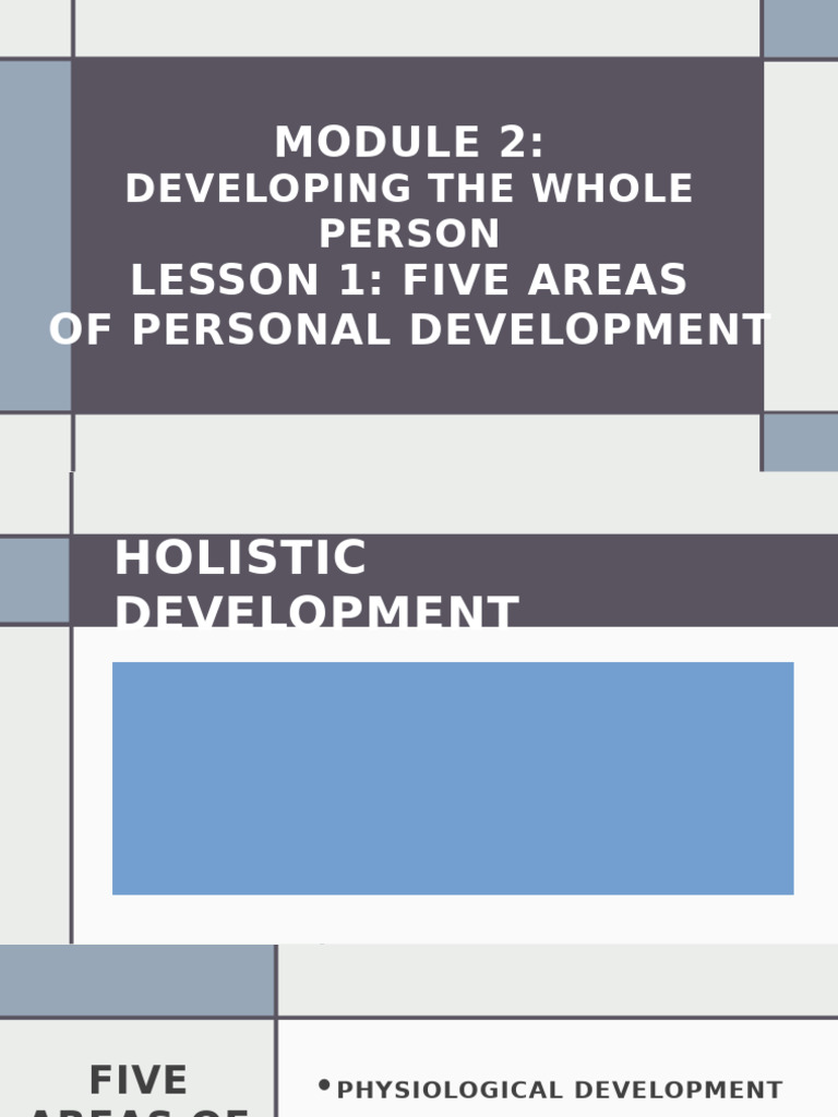 Module 2 Five Areas of Personal Development | PDF