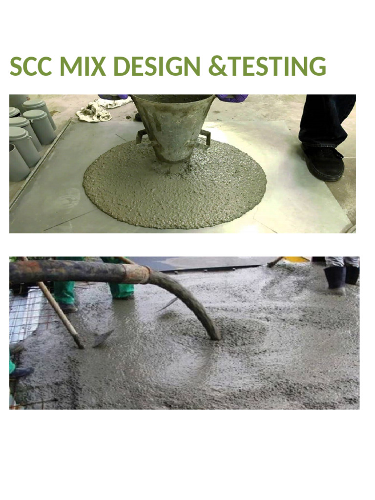 SCC Mix Design &testing | PDF