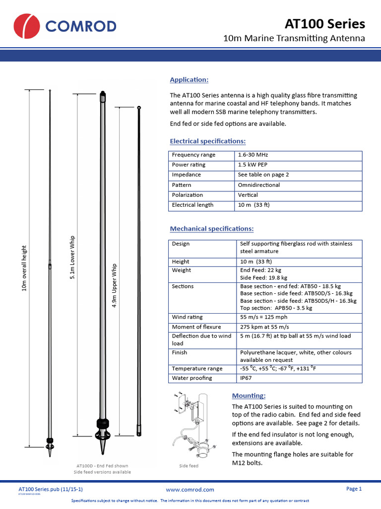 Comrod At-100 Series | PDF