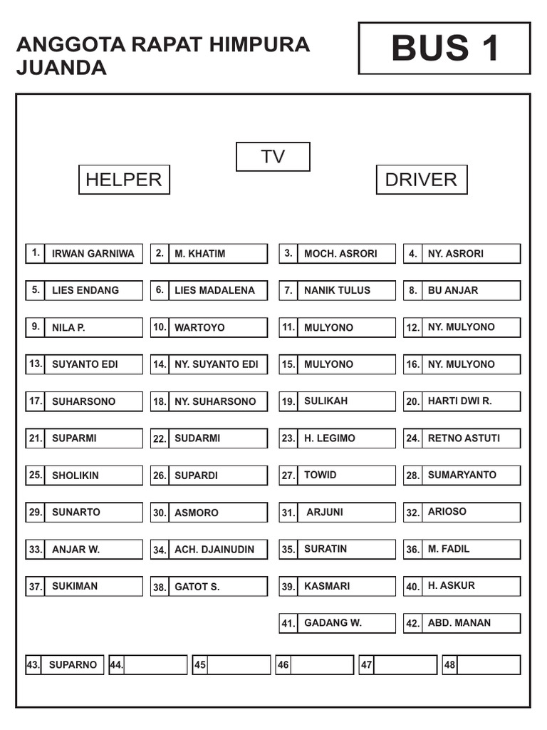 Layout Bus - Himpura - Revisi | PDF