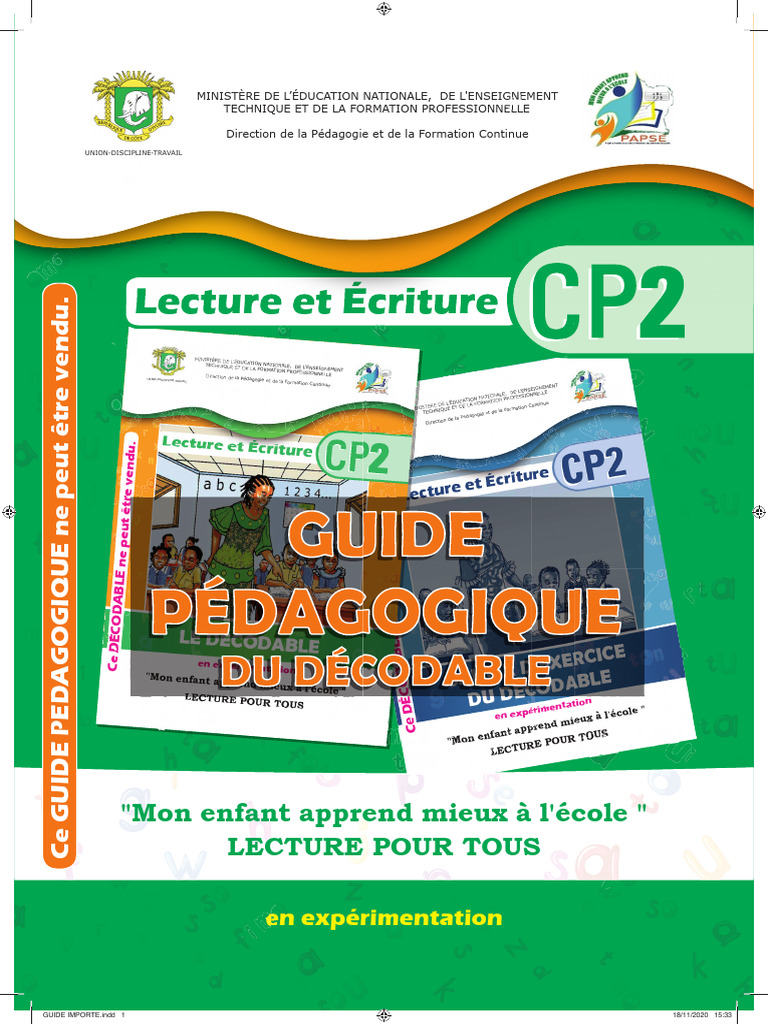 Guide Pedagogique Lecture-ecriture Cp2 | PDF