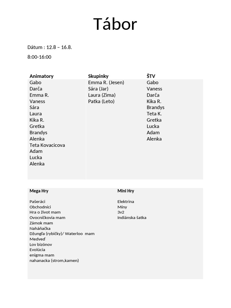 Tabor-ŠandS-2024 | PDF