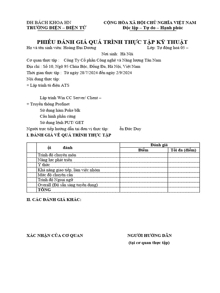 phieudanhgiattkt-Truong DDT-2023 | PDF
