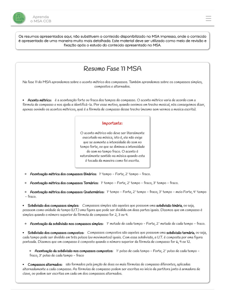 Aprenda o MSA CCB | PDF