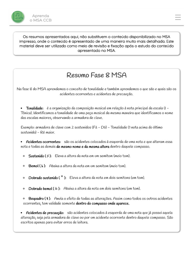 Aprenda o MSA CCB | PDF