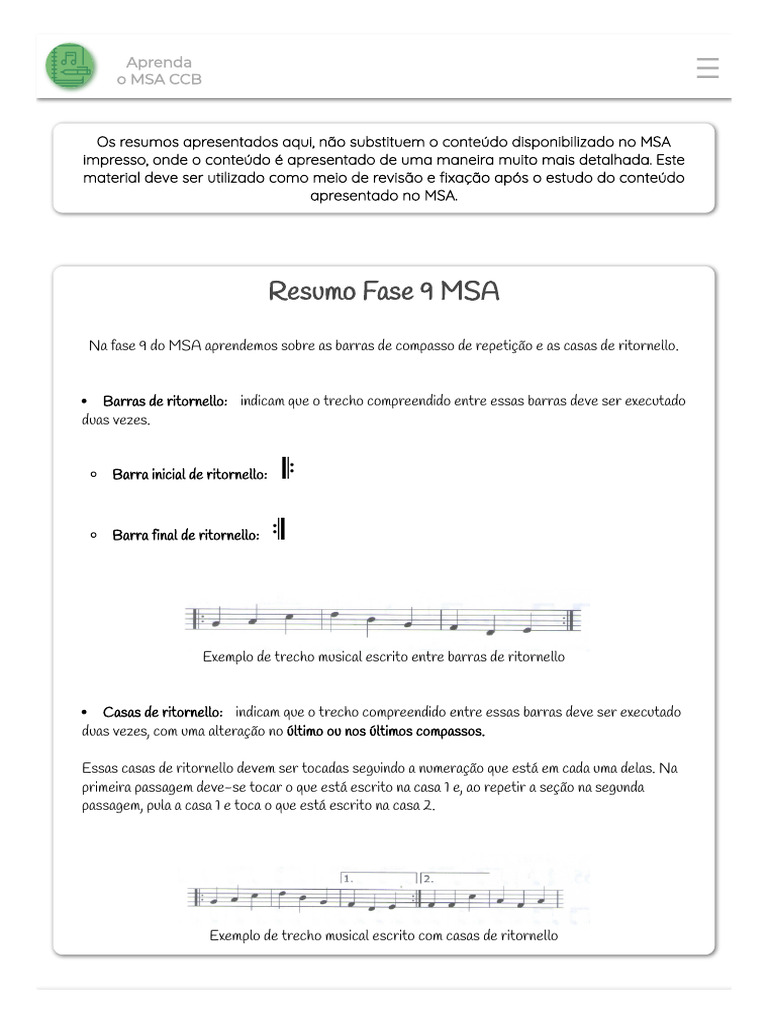 Aprenda o MSA CCB | PDF