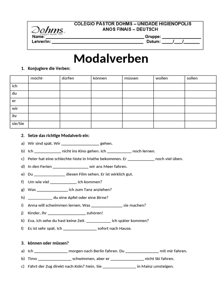 Modalverben | PDF