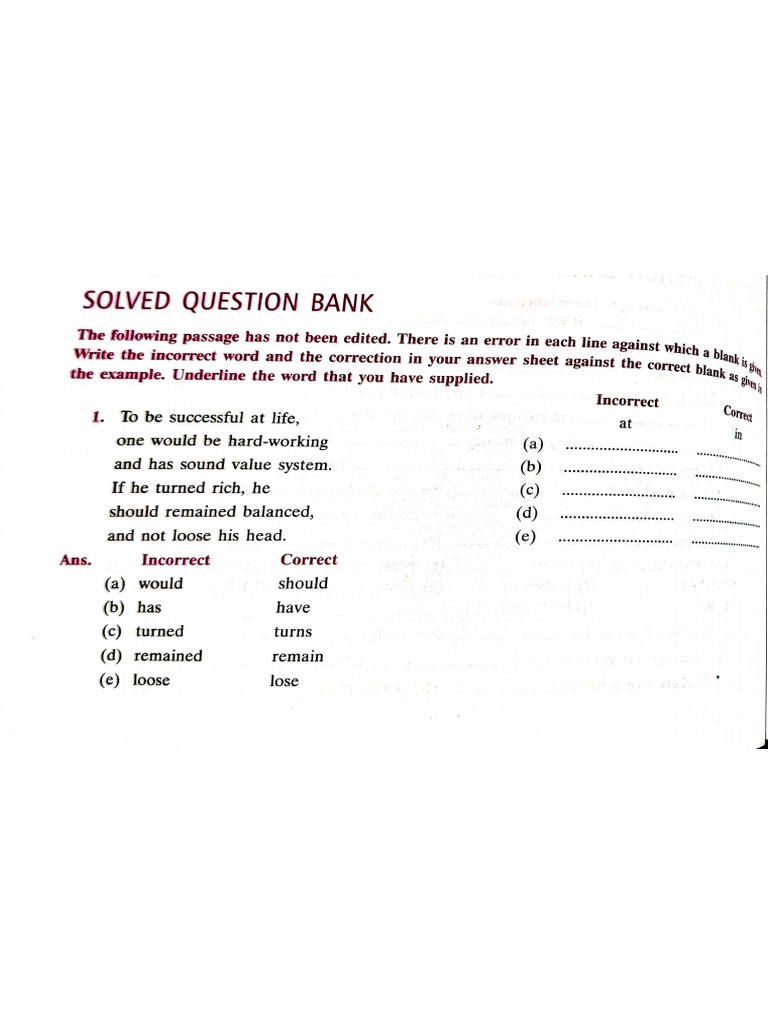 Editing - Error Correction | PDF