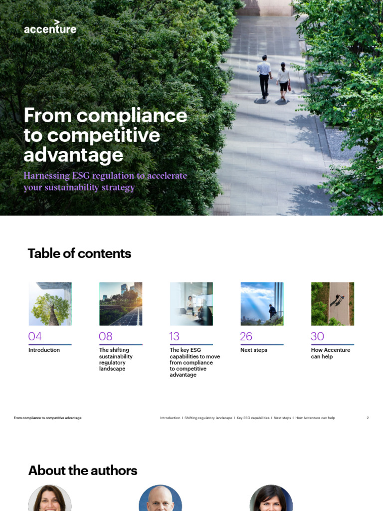 2024 Accenture - From Compliance to Competitive Advantage PDF | PDF