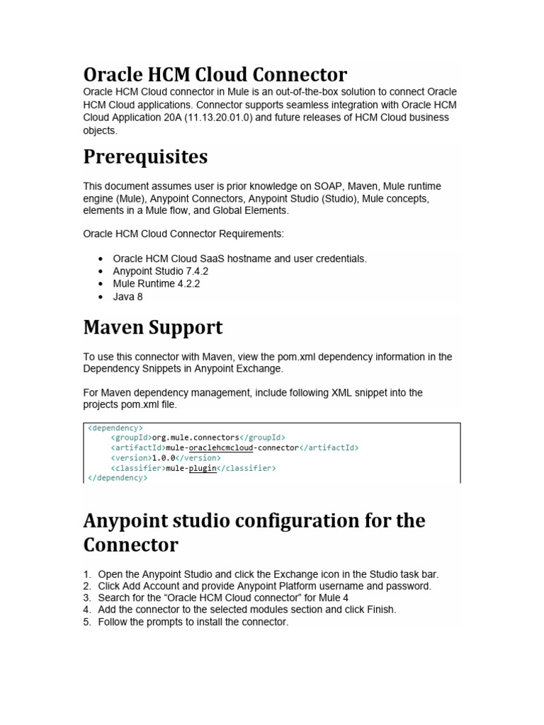 Oracle Hcm Cloud Connector User Guide Pdf