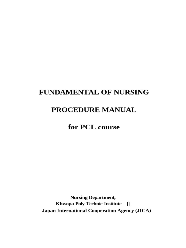 Procedure Manual | PDF