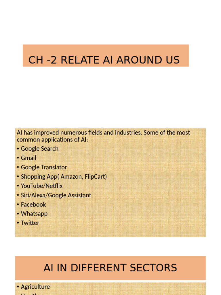 CH - 2 Relate Ai Around Us | PDF